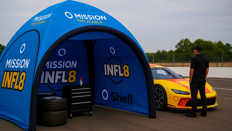 Meet the INFL8 – The Inflatable Motorsport Shelter Built for Speed